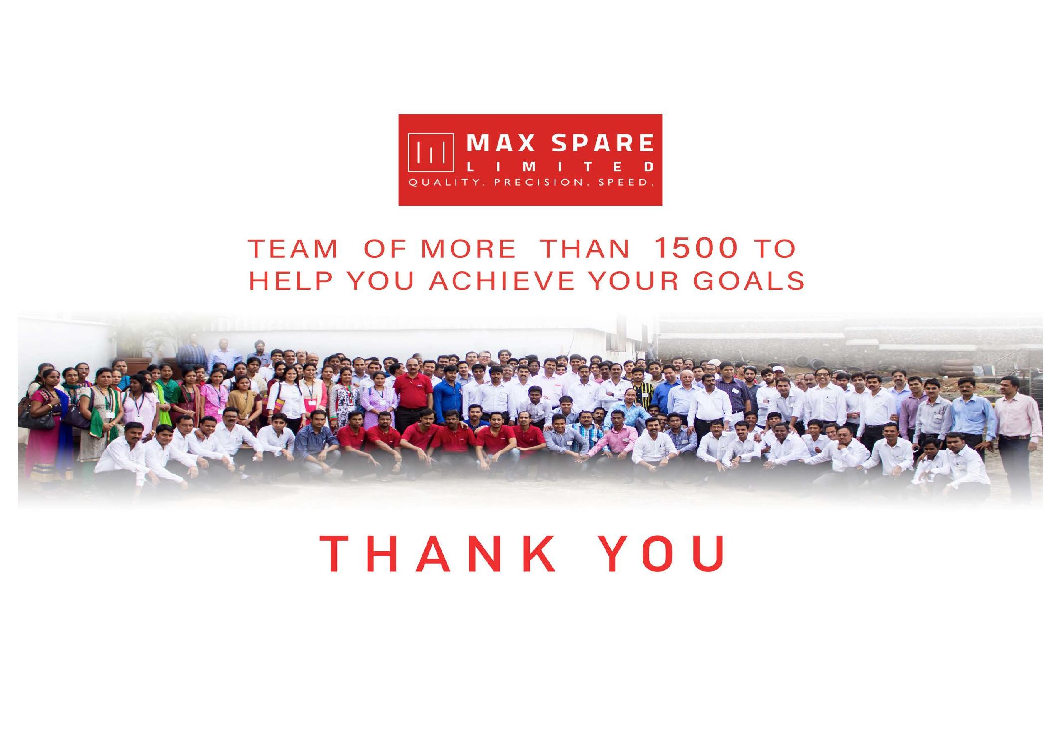 Corporate Brochure | Max Spare Limted (formerly Spareage)